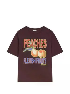 Dries Van Noten Printed Cotton T-shirt - Red