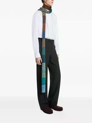 Dries Van Noten Long Straight-leg Wool Pants - Black