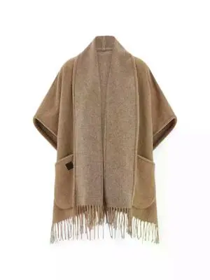 FERRAGAMO Cashmere Cape - Brown