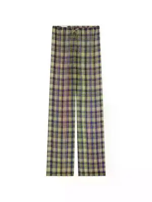 Dries Van Noten Elasticated Pleated Pants - Green