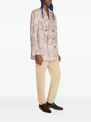 Dries Van Noten Jacquard Double-breasted Blazer