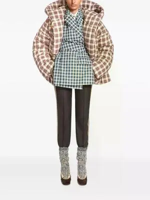 Dries Van Noten Checked Flannel Puffer Jacket