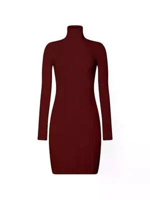 Wolford Merino Ribbed-knit Mini Dress - Red
