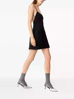 Maje Crystal-embellished Backless Mini Dress