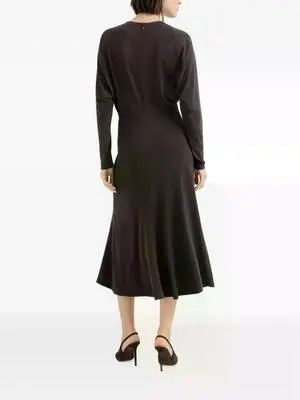 Brunello Cucinelli Techno Wool Jersey Dress With Monili