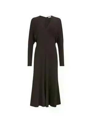 Brunello Cucinelli Techno Wool Jersey Dress With Monili Embellishment