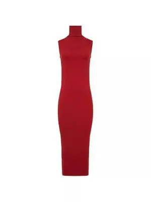 Wolford Seamless Turtleneck Midi Dress - Red