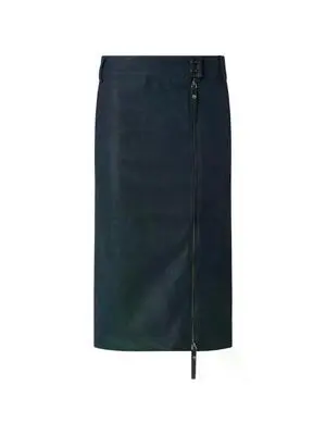Pinko Zipped Midi Skirt - Blue