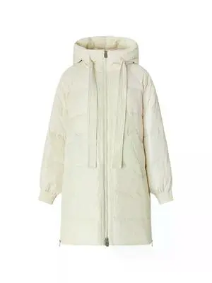Pinko Hooded Padded Coat - Neutrals