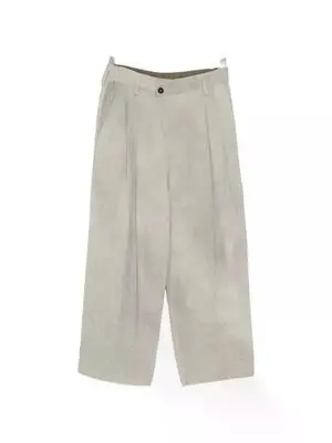 ZIGGY CHEN Pleated Wide-leg Trousers - Grey