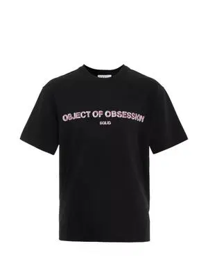 SOLID HOMME Object Lettering T-shirt - Black