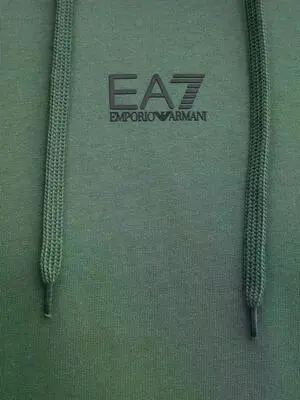 EA7 Logo-detail Drawstring Hoodie