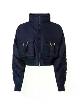 Pinko Cropped Ruched-sleeve Jacket
