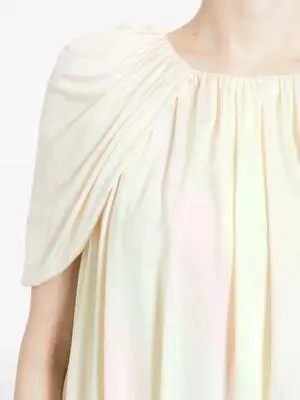 FETICO Gathered Short-sleeve Blouse