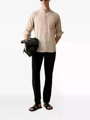 LINDBERGH Mandarin-collar Chest-pocket Shirt