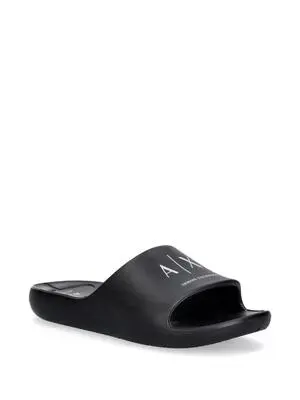 Armani Exchange Logo-print Slides