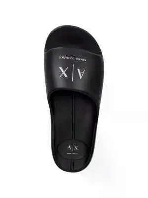 Armani Exchange Logo-print Slides