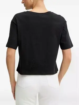 Armani Exchange Rhinestone-embellished Logo-print T-shirt - Black