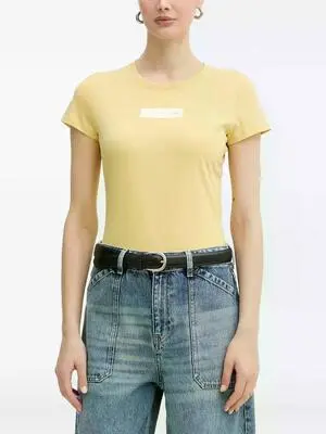 Armani Exchange Logo-patch T-shirt - Yellow