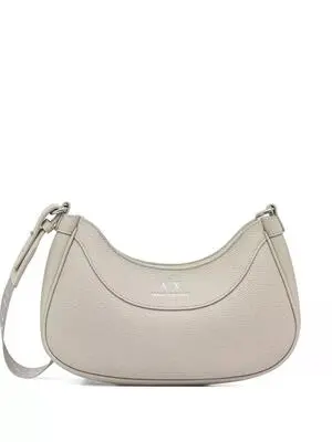 Armani Exchange Grained Crescent Crossbody Bag - Neutrals