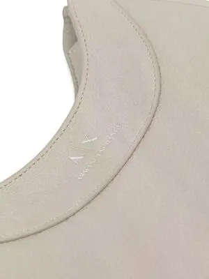 Armani Exchange Grained Crescent Crossbody Bag - Neutrals