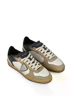 Philippe Model Logo-patch Panelled Sneakers - Neutrals