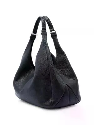 Bottega Veneta 2005 Large Leather Campana Hobo Bag - Black