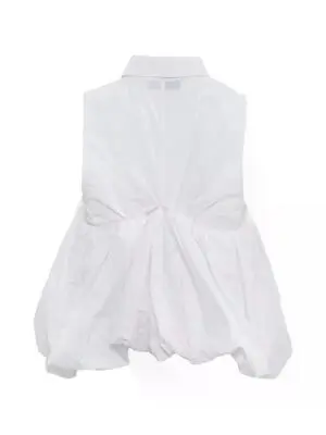 PUSHBUTTON Sleeveless Gathered Blouse