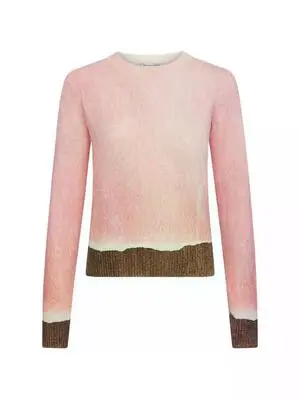 Oscar De La Renta Crewneck Ombré-effect Wool Sweater