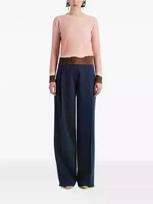 Oscar De La Renta Crewneck Ombré-effect Wool Sweater