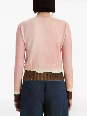 Oscar De La Renta Crewneck Ombré-effect Wool Sweater