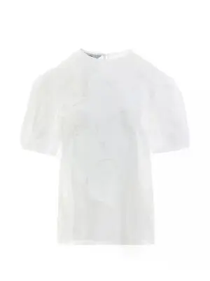 PUSHBUTTON Graphic-print Puff-sleeve T-shirt - White
