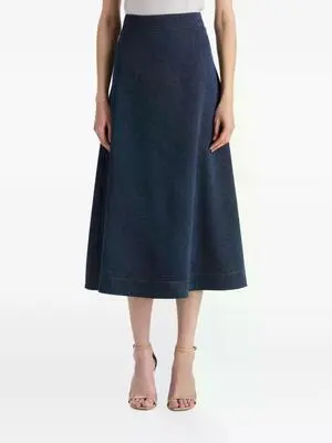 Oscar De La Renta Logo-patch A-line Midi Skirt