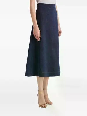 Oscar De La Renta Logo-patch A-line Midi Skirt