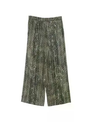 ZIGGY CHEN Abstract Print Drawstring Trousers
