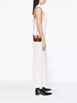Burberry 2000-2017 Mini Haymarket Check Coated Canvas And Suede Berkeley Crossbody Bag - Neutrals