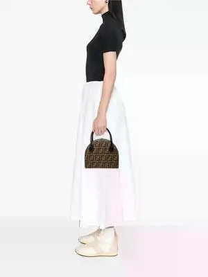 Fendi 20th Century Zucca Canvas Satchel - Brown