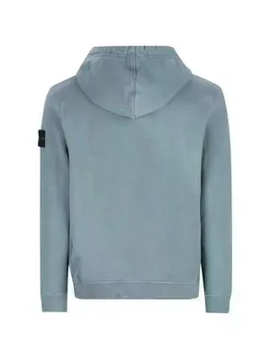 Stone Island 6100067 Brushed Organic Cotton Fleece Sweatshirt - Blue