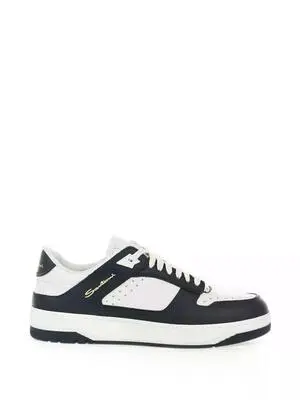 Santoni Air Perforated Panelled Sneakers