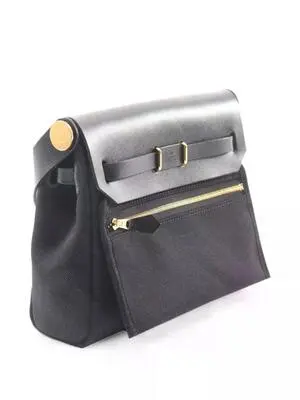 Hermès 1951 Military Toile And Vache Hunter Herbag Zip 20 Crossbody Bag - Black