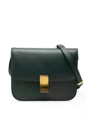 Celine 2018 Medium Calfskin Classic Box Crossbody Bag - Green