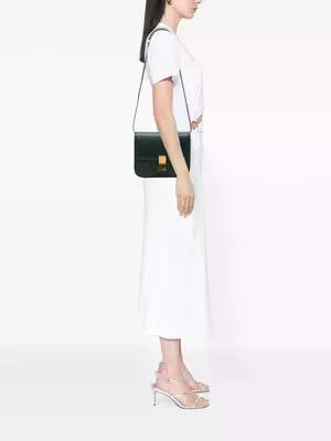 Celine 2018 Medium Calfskin Classic Box Crossbody Bag - Green