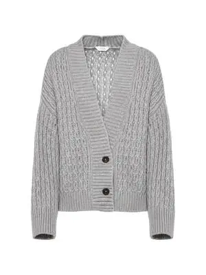 Malo Anna Cable-knit Cashmere Cardigan