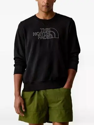 The North Face Drew Peak Light Logo-embroidered Crew-neck Sweatshirt - Black