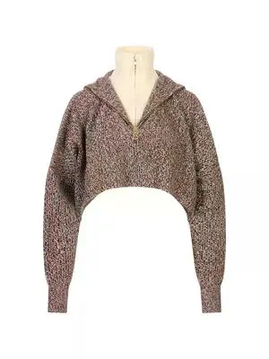 Sportmax Layered-effect Cropped Sweater - Brown