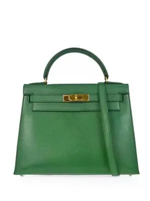 Hermès 1991 28 Kelly Sellier Handbag - Green