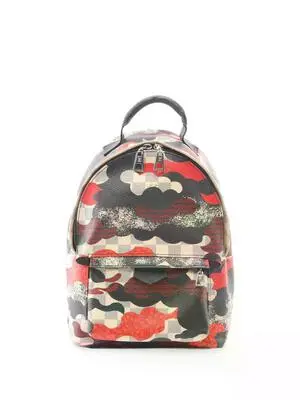 LOUIS VUITTON 2017 Patchwork Waves Damier Palm Springs Pm Backpack - White