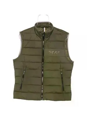 BOSS Quilted Logo-print Gilet - Green