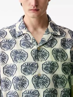 LES DEUX Dahlia Floral-pattern Short-sleeved Shirt