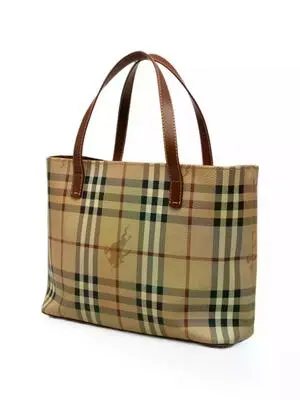 Burberry 2000-2017 Mini Haymarket Check Coated Canvas Tote Bag